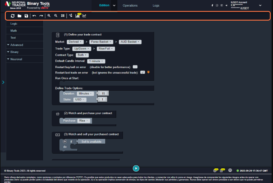 Binarytools "All in one" version: Classic Toolbar - Neuronal Trader