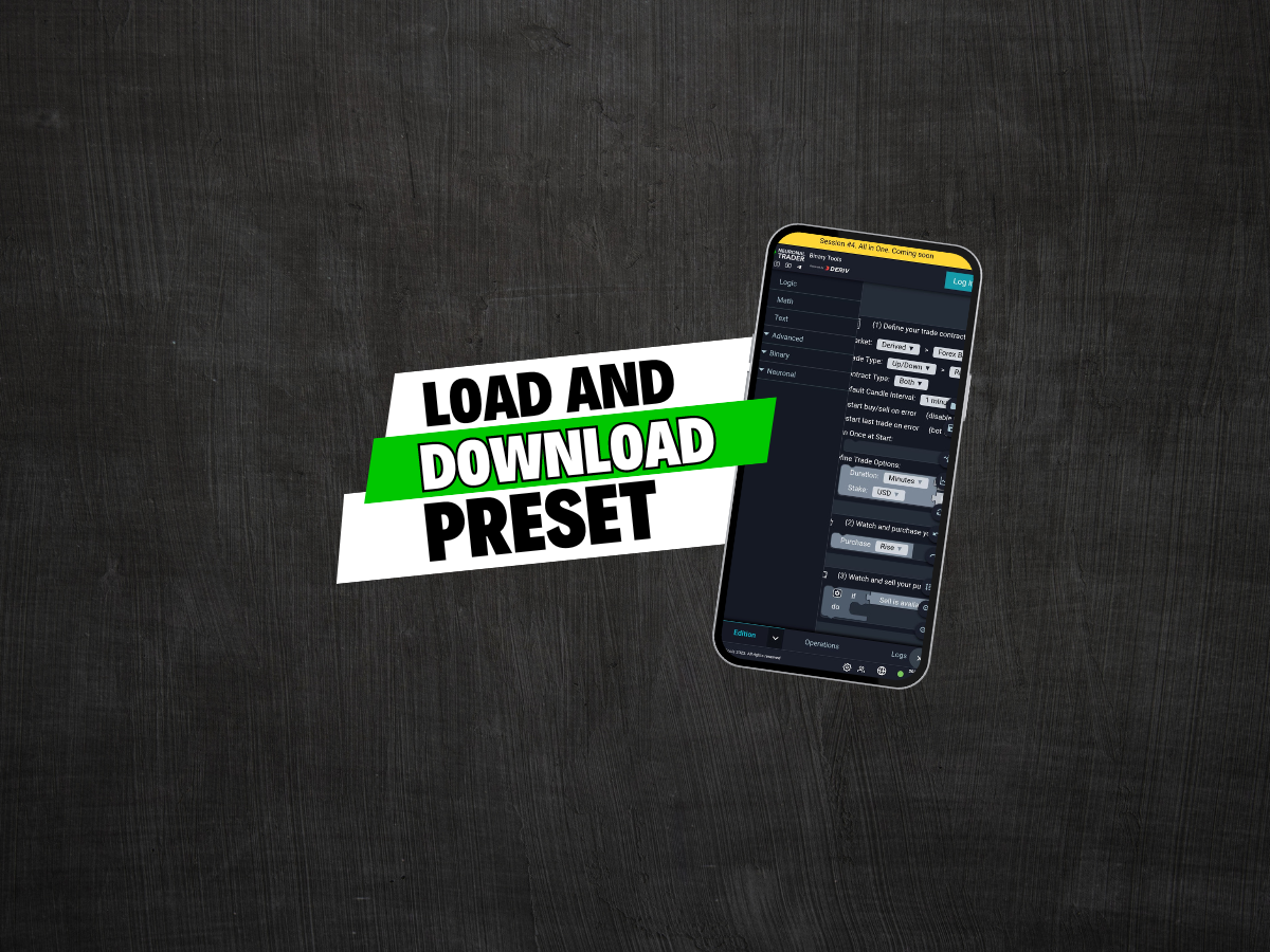 Select, upload and download your Presets - Neuronal Trader